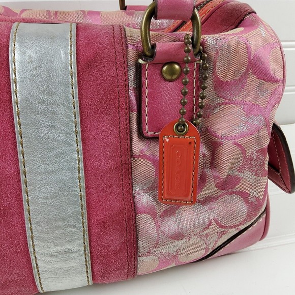 Coach | Bags | Coach Signature 286 Metallic Detail Satchel Handbag ...